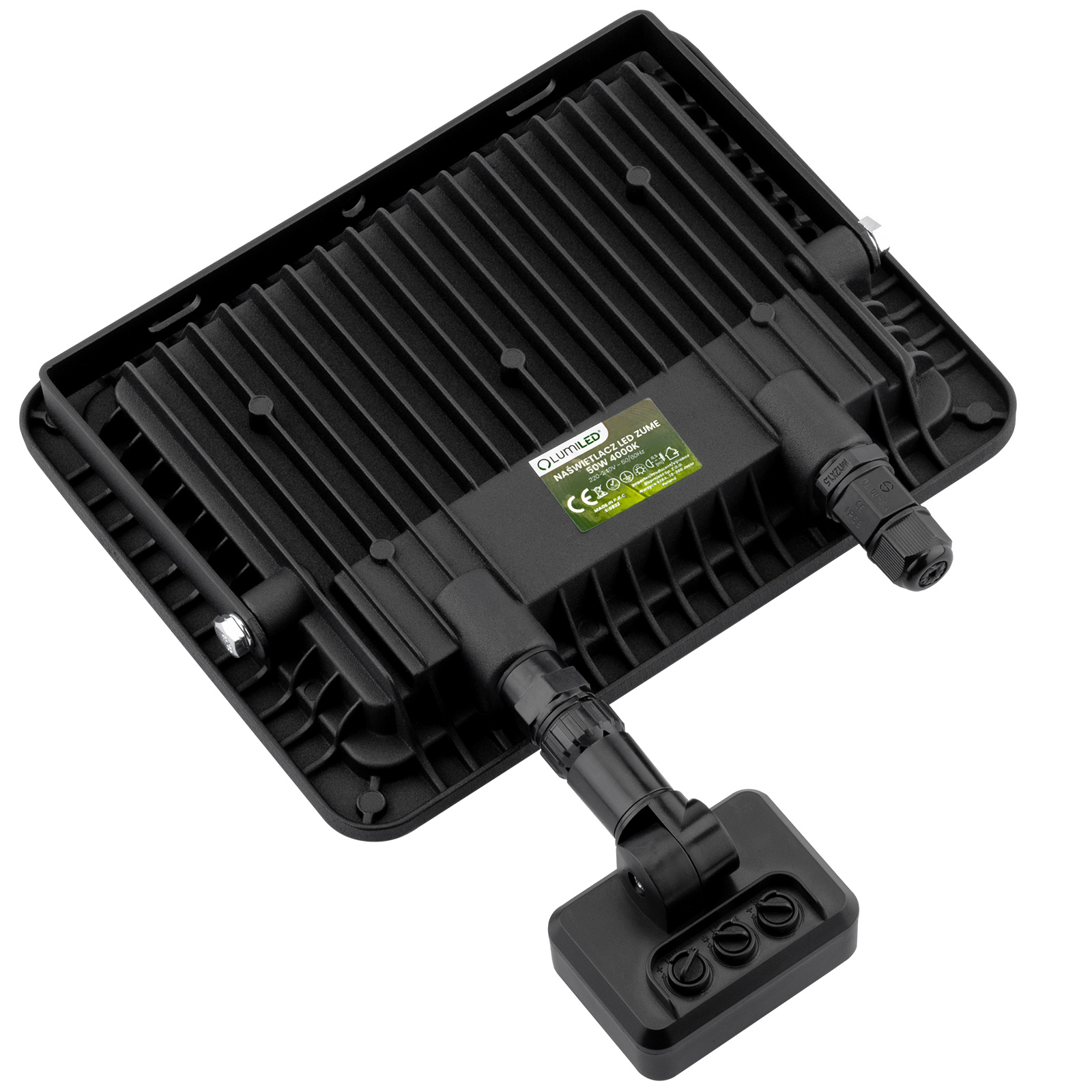 Naświetlacz z Czujnikiem Ruchu LED ZUME 50W 5500lm 4000K IP65 Czarny Advanced Lighting Series ...