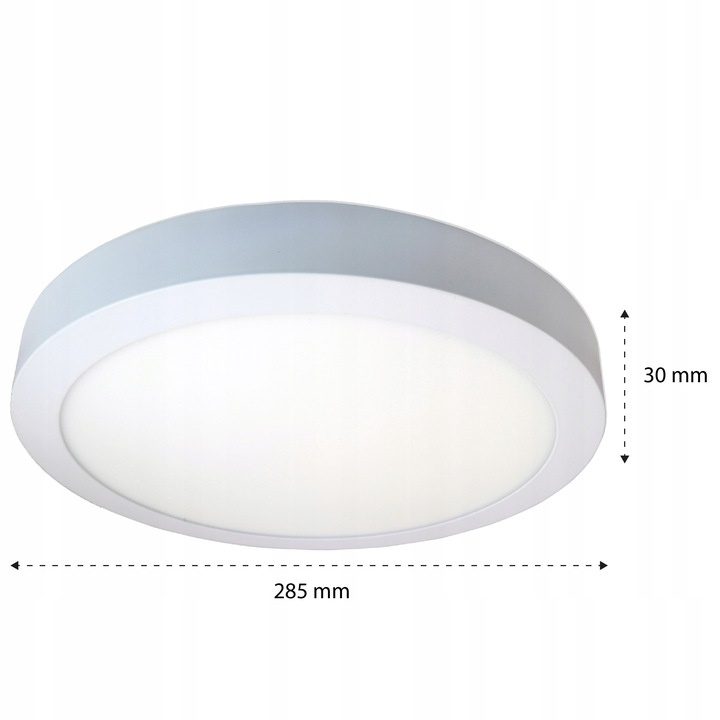 Panel LED Oprawa Sufitowa 24W 1920lm 6500K Zimny Natynkowy Okrągły ...