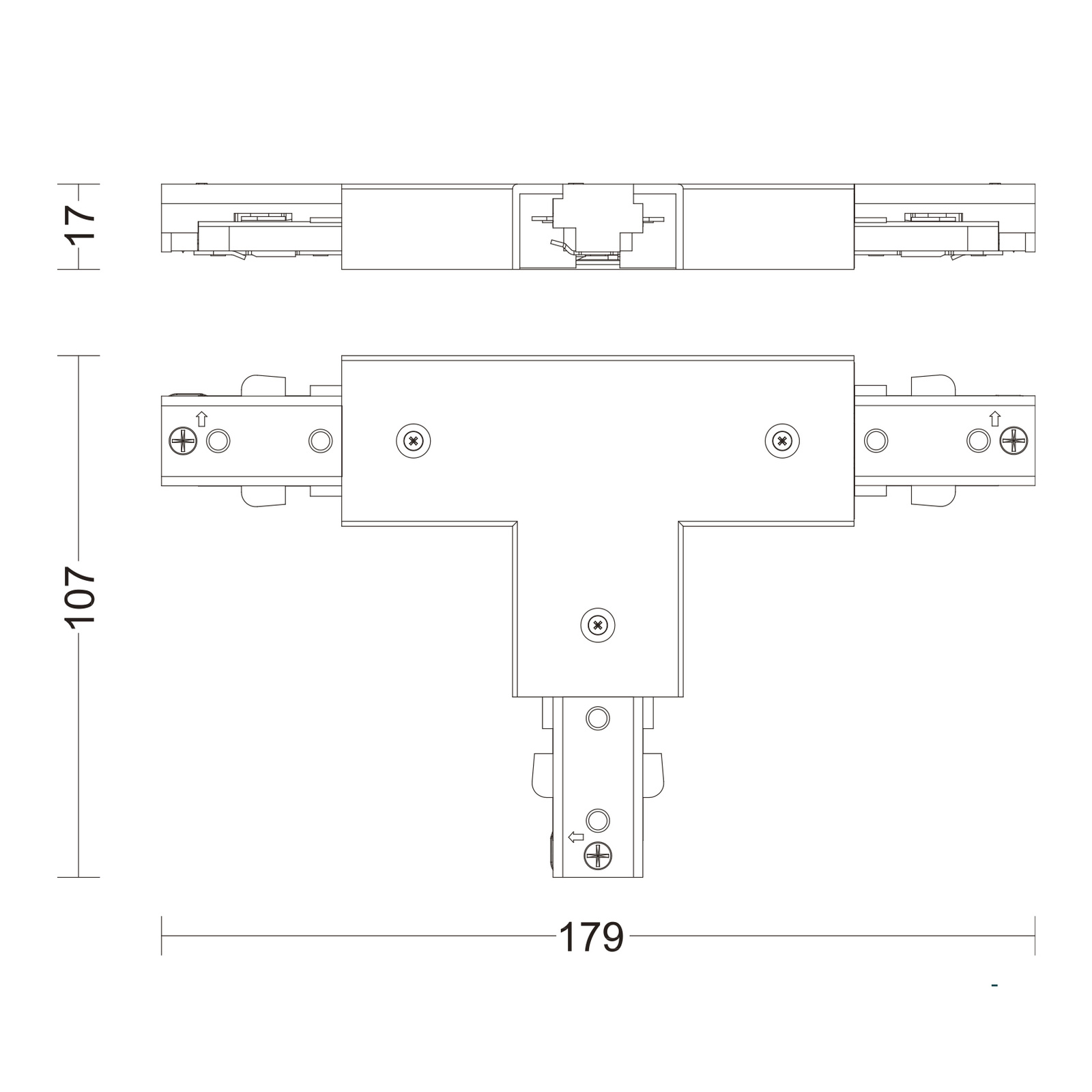 Łącznik typ T Złącze do Szyn Oświetleniowych Szynoprzewodów LED ...
