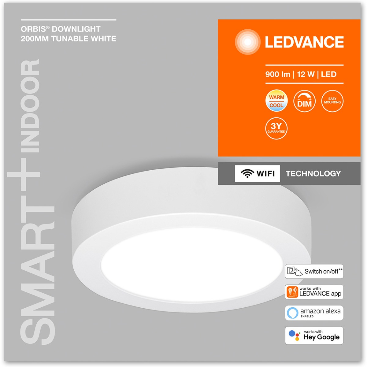 Plafon LED Lampa Sufitowa ORBIS DOWNLIGHT 12W 900lm CCT 20cm SMART+ WIFI LEDVANCE 4058075572911