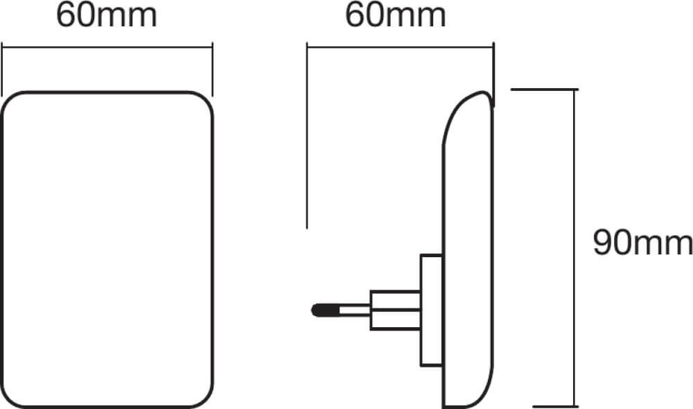 Lampka Nocna LED Orientacyjna do Gniazdka 3000K Ciepła Biały Lunetta ...