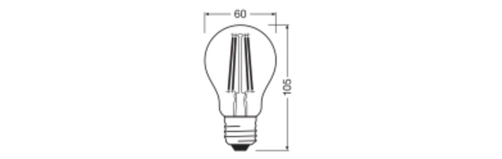 Żarówka LED A60 E27 7W = 60W 806lm 2700K Ciepła 300° Filament Value ...