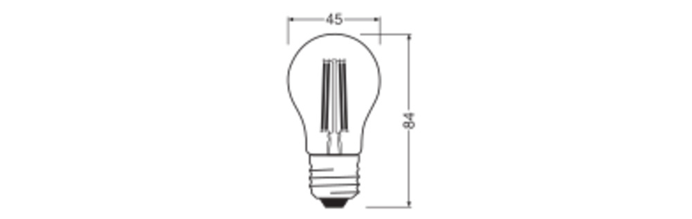 Żarówka LED P45 E27 4W = 40W 470lm 2700K Ciepła 300° Filament ...