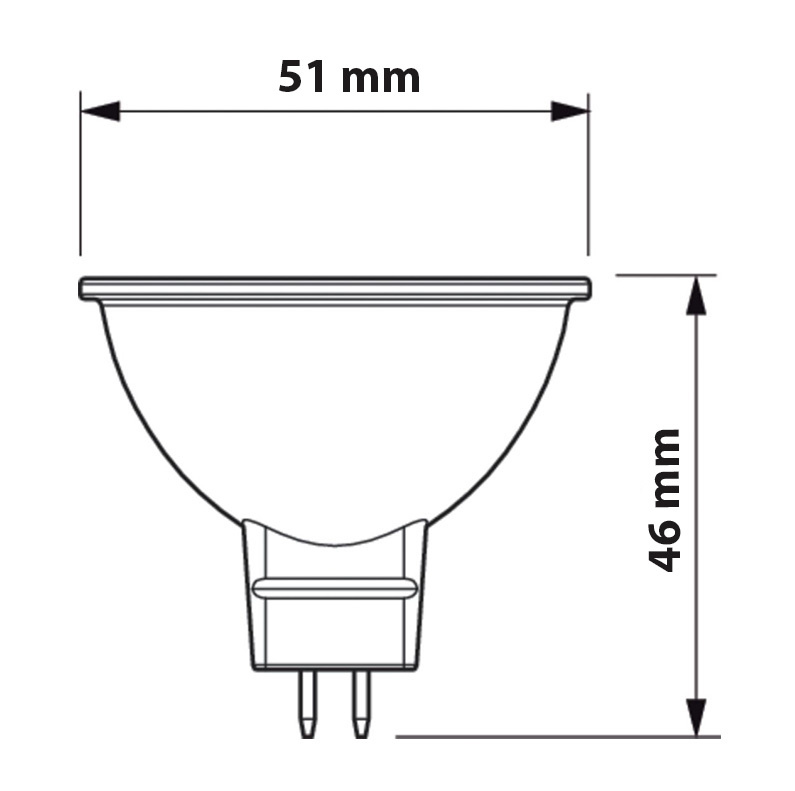Żarówka LED MR16 4,4W = 35W 345lm 2700K Ciepła 36° CRI>80 reflektor ...