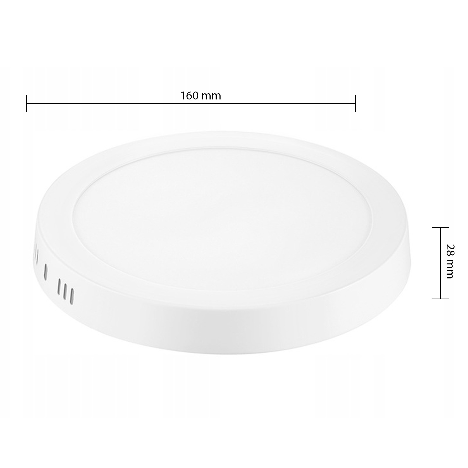 Panel LED Oprawa Sufitowa 12W 960lm 2700K Ciepły Natynkowy Okrągły ...