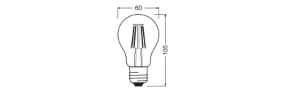 Żarówka LED A60 E27 4W = 40W 470lm 3000K Ciepła 300° Filament Value ...